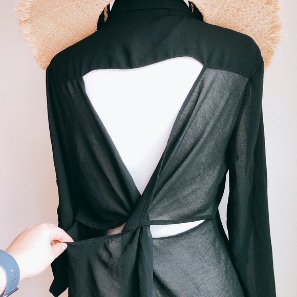 Stella Laguna Beach | Tops | Stella Laguna Beach Cut Out Sheer Blouse ...